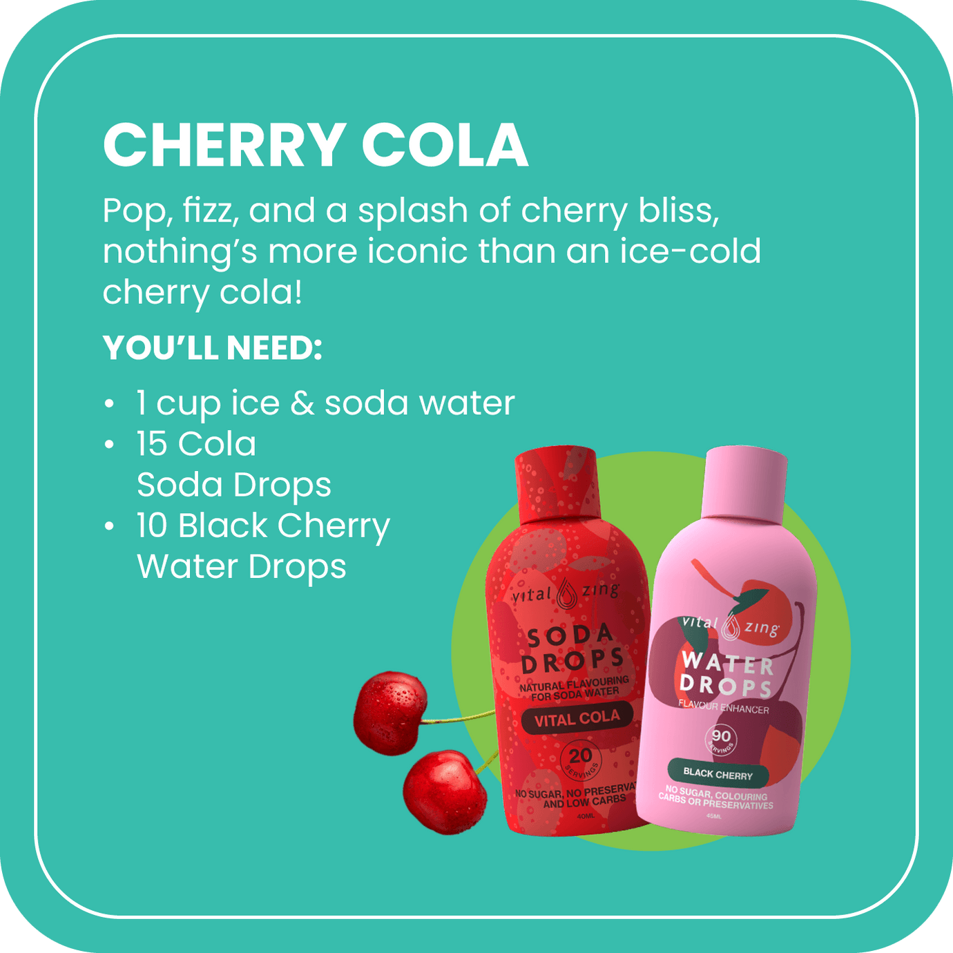Vital Zing Soda Drops Vital Cola 40ml – Diabetes Shop