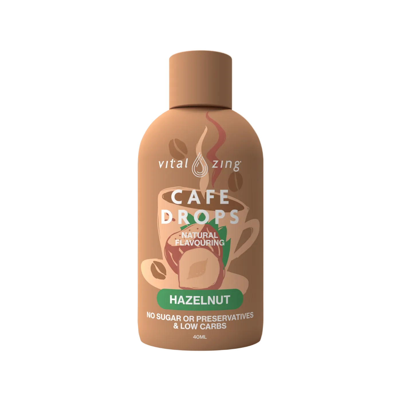 Vital Zing Cafe Drops Hazelnut 40ml – Diabetes Shop
