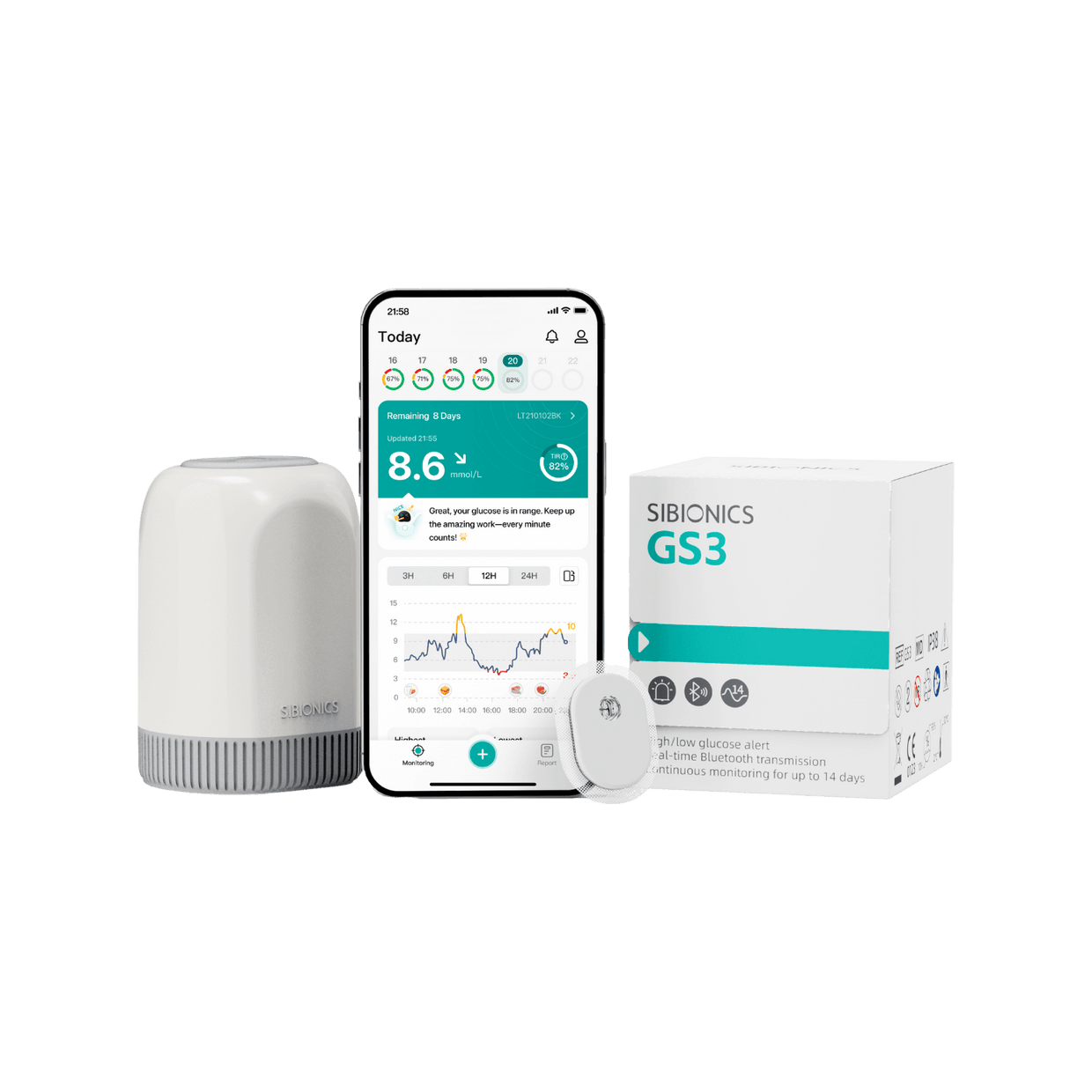 Sibionics GS3 Continuous Glucose Monitor (CGM) – Diabetes Shop