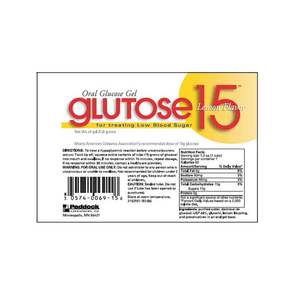 Hypoglycemia Product | Glutose Oral Glucose Gel Lemon 15g – Diabetes Shop