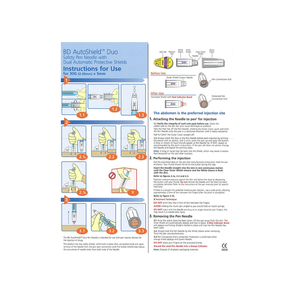 BD AutoShield Duo Safety Pen Needle 5mm - Diabetes Shop